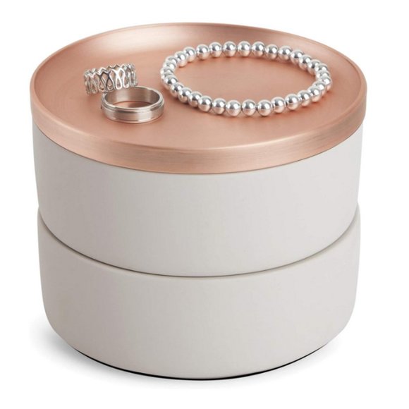 Umbra | Jewelry | Umbra Concrete Copper Tesora Jewelry Box Storage ...